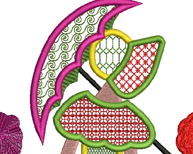 Sunbonnet Lady Colorwork Machine Embroidery Design 14 Sizes8 | Etsy