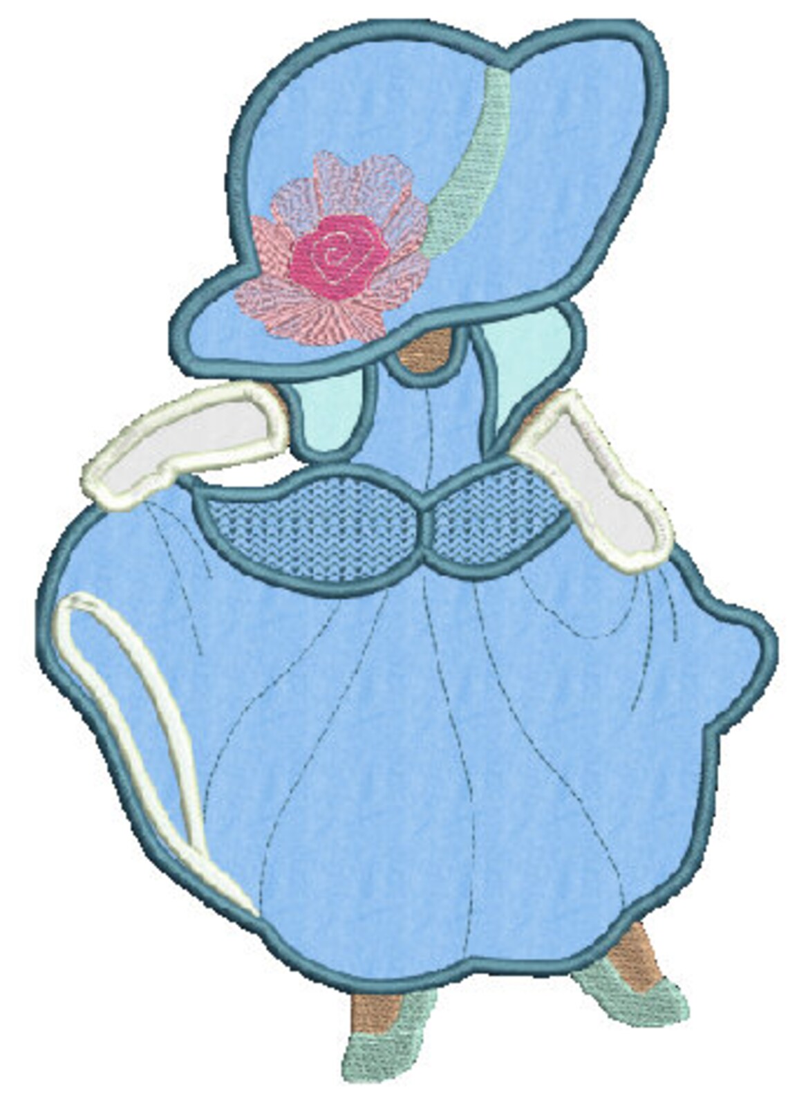 Set of 6 Princess Sue Machine Embroidery Applique,4 Sizes,8 Formats(dst ...