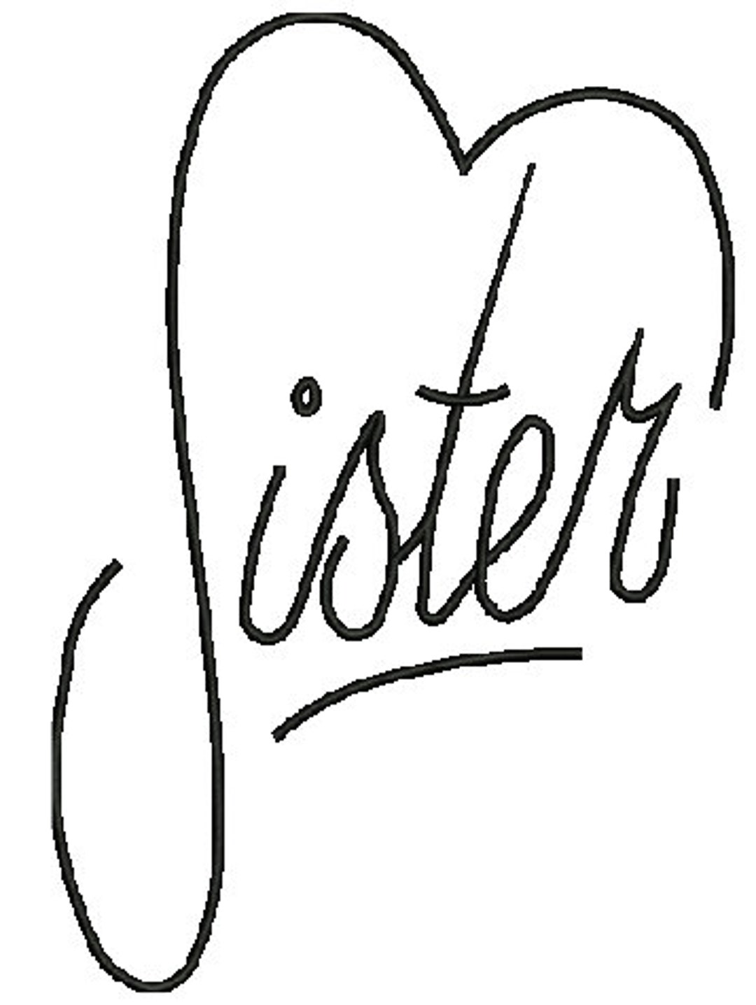 Sisters Heart Design, 4 Sizes,8 Formats(dst,exp,jef,hus,pes,vip,sew,xxx ...