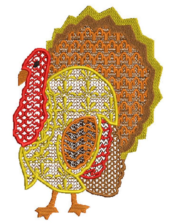 Thanksgiving Collection Colorwork Machine Embroidery Design 9 - Etsy
