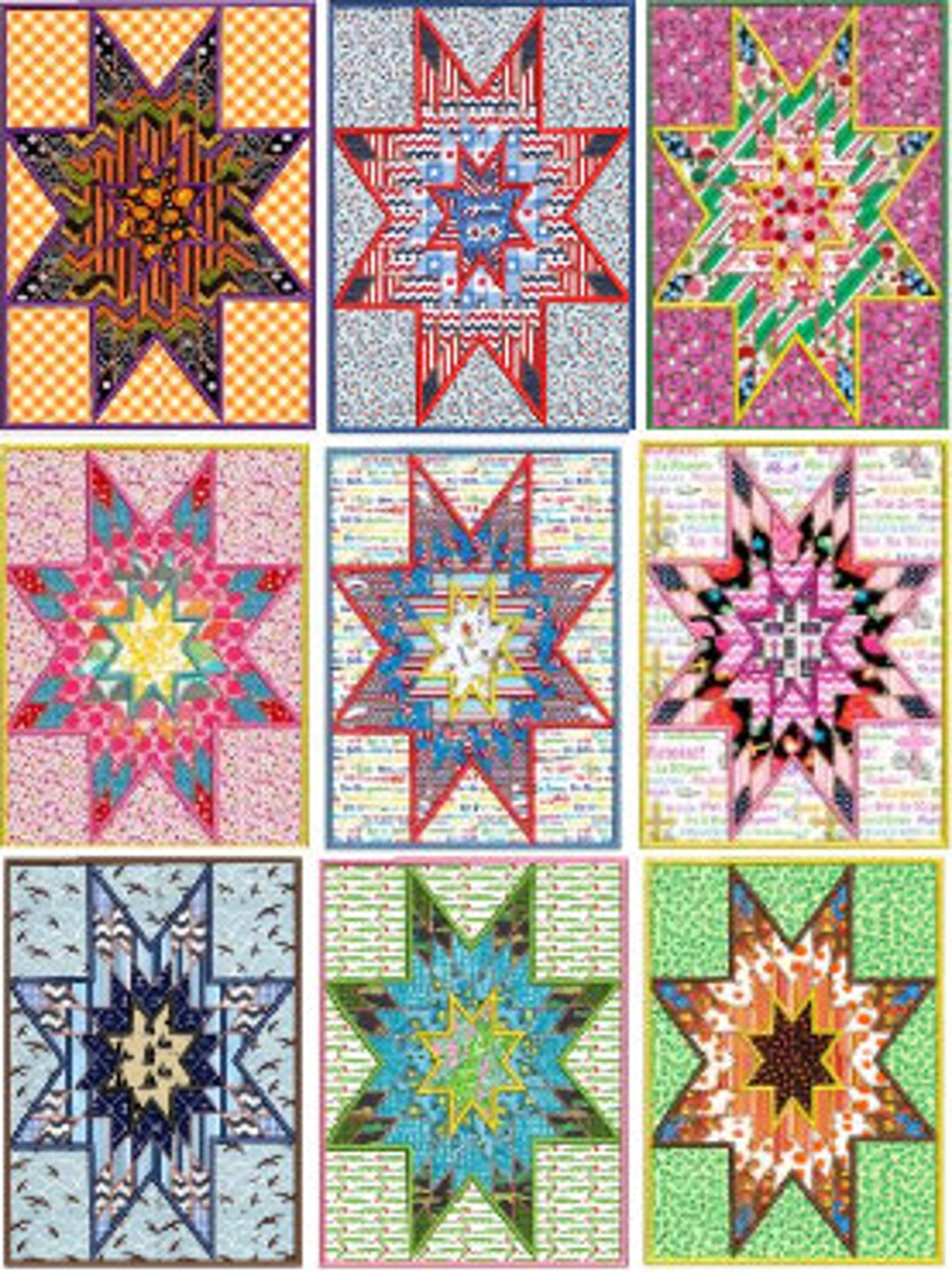 Quilt Block 2 Embroidery Applique Design,4 Sizes,8 Formats(dst,exp,jef ...