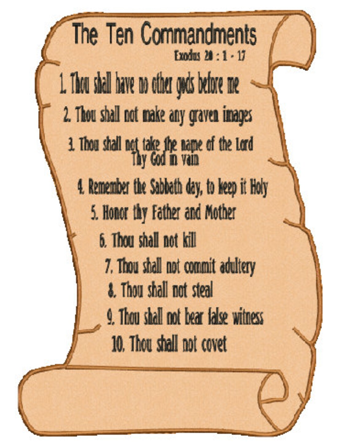 2 Designs Moses and the 10 Commandments Scroll Applique 4 - Etsy