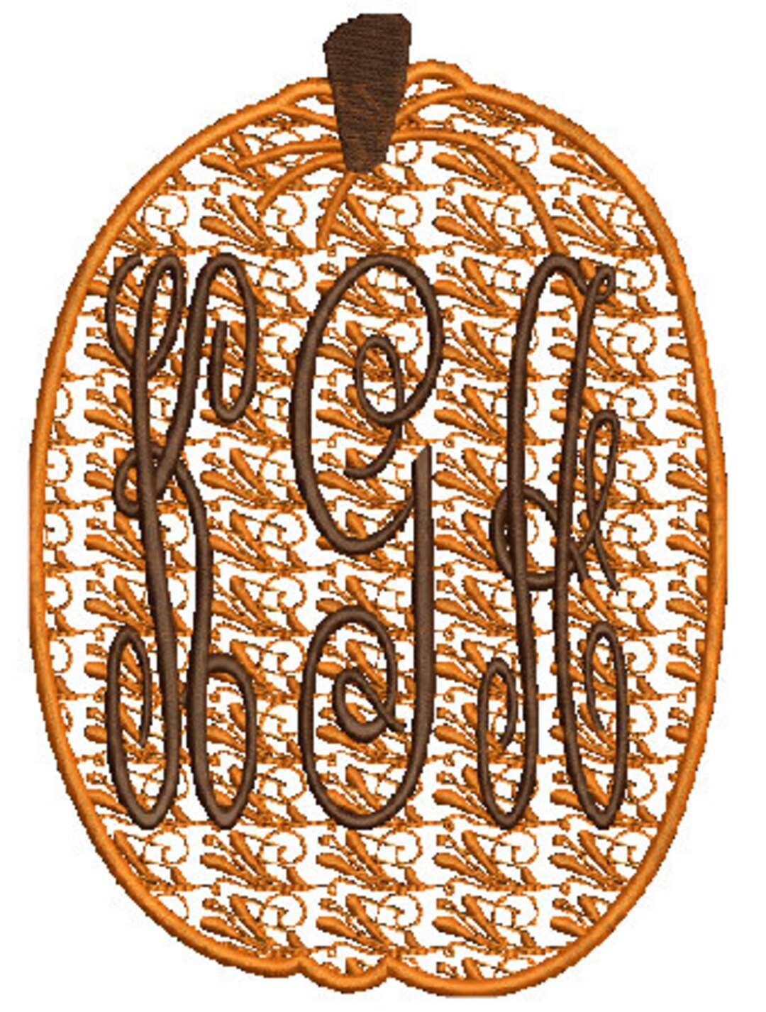 Pumpkin Fancy Machine Embroidery,4 Sizes,8 Formats(dst,exp,jef,hus,pes ...