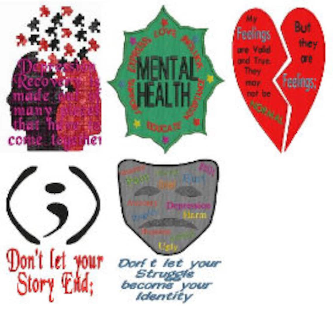 Mental Health Design 2 Machine Embroidery Applique4 Sizes8 - Etsy