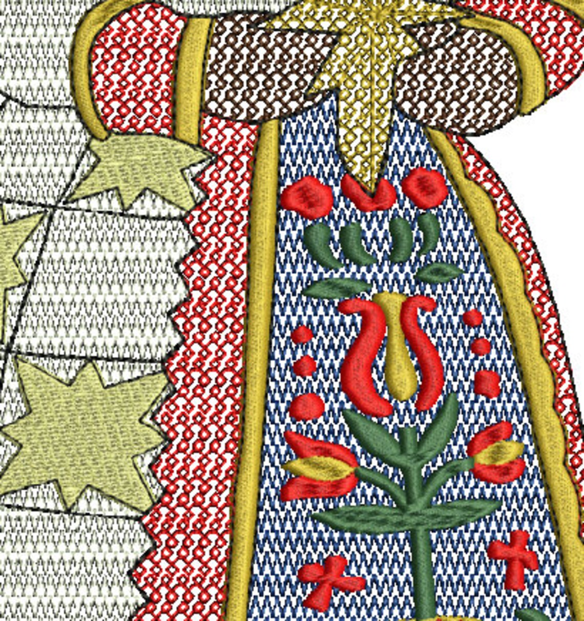 Polish Santa Colorline Machine Embroidery Motif Fill4 Sizes8 - Etsy