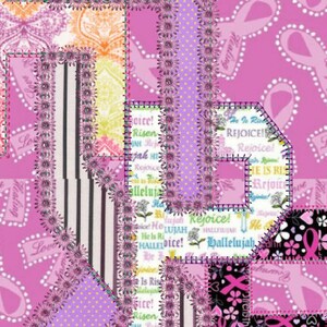 Cancer Hope Quilt Block Applique Machine Embroidery, 8 Formats(dst,exp ...