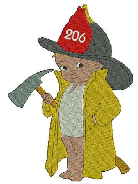 Fireman 206 Machine Embroidery Design 8 Formats | Etsy