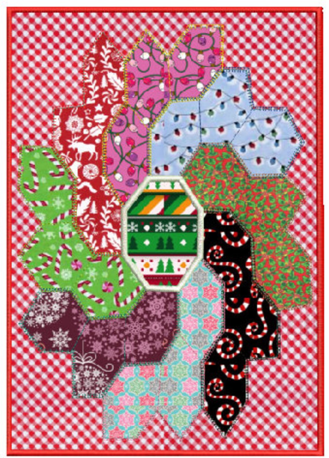 Quilt Path Quilt Block Embroidery Applique, 3 Sizes, 8 Formats(dst,exp ...