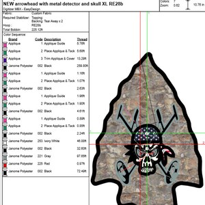 REVISED Arrowhead Metal Detecting Applique, 4 Sizes, 8 Formats(dst,exp ...