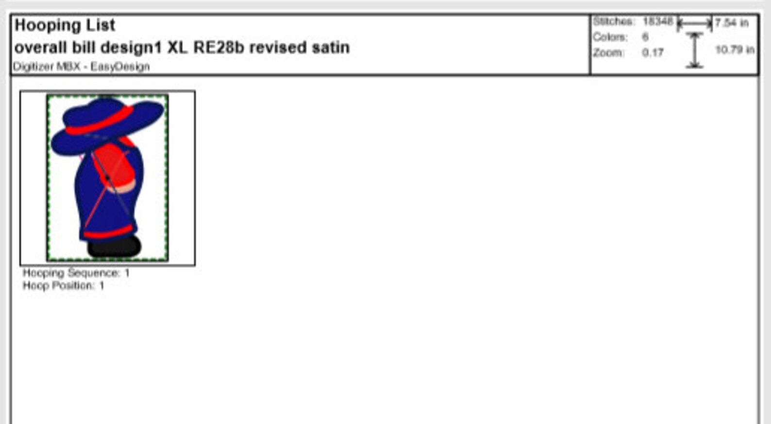 REVISED Overall Bill Embroidery Applique Design4, 4 Sizes, 8 Formats ...