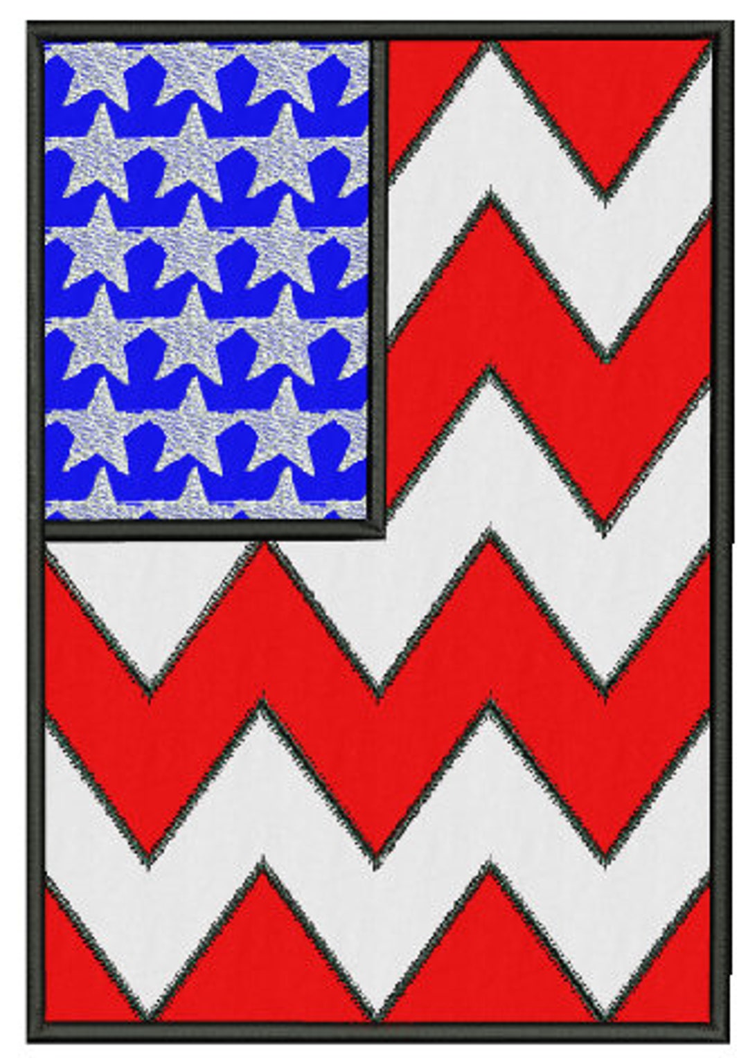 Flag Quilt Block Machine Embroidery Applique,4 Sizes,8 Formats(dst,exp ...