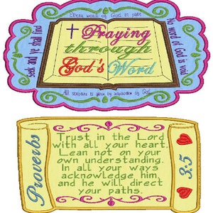 Prayer Sign-applique Machine Embroidery ,3 Designs,4 Sizes,8 Formats ...