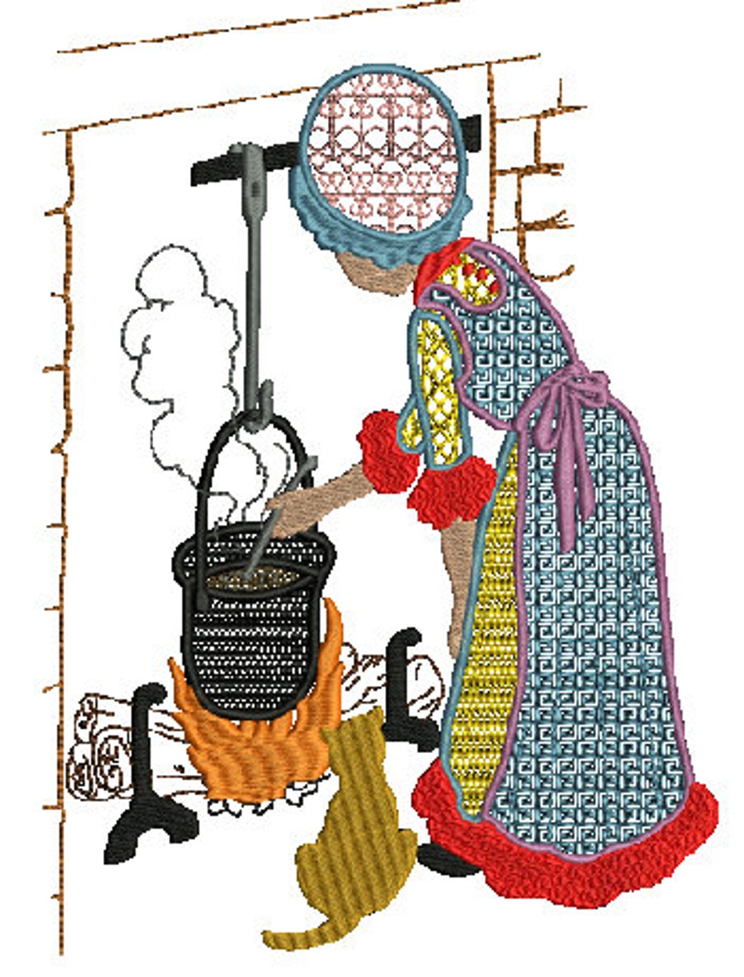 1 Design16 Colorwork Machine Embroidery,8 Formatsdst,exp,jef,hus,pes ...