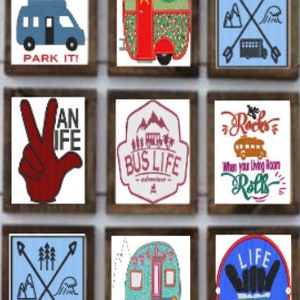 Van Life Hand Applique Machine Embroidery, 4 Sizes,8 Formats(dst,exp ...