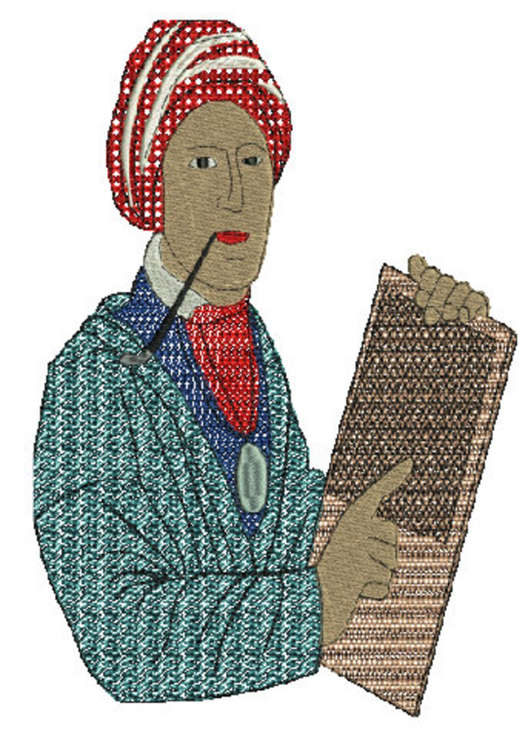 Cherokee Indian Sequoyah Machine Embroidery Colorline,8 Formats(dst,exp ...