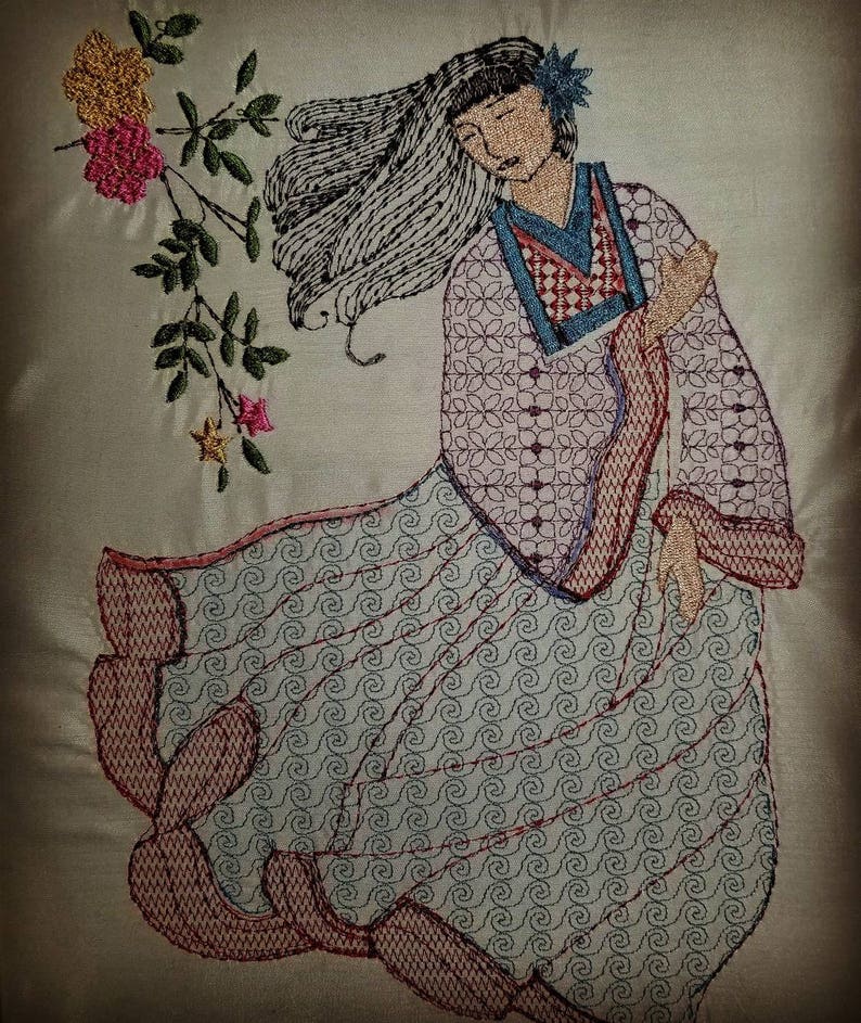 1 Oriental Design Colorwork Machine Embroidery 3 Designs8 | Etsy