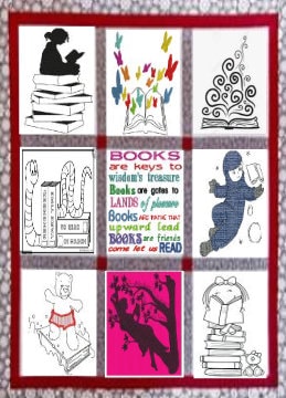 Reading BOOKS Design8 Colorwork Machine Embroidery,8 Formats(dst,exp ...