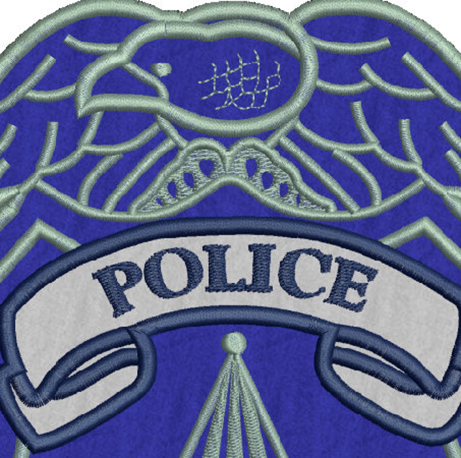 Police Officer Machine Embroidery Applique 4 Sizes 8 | Etsy