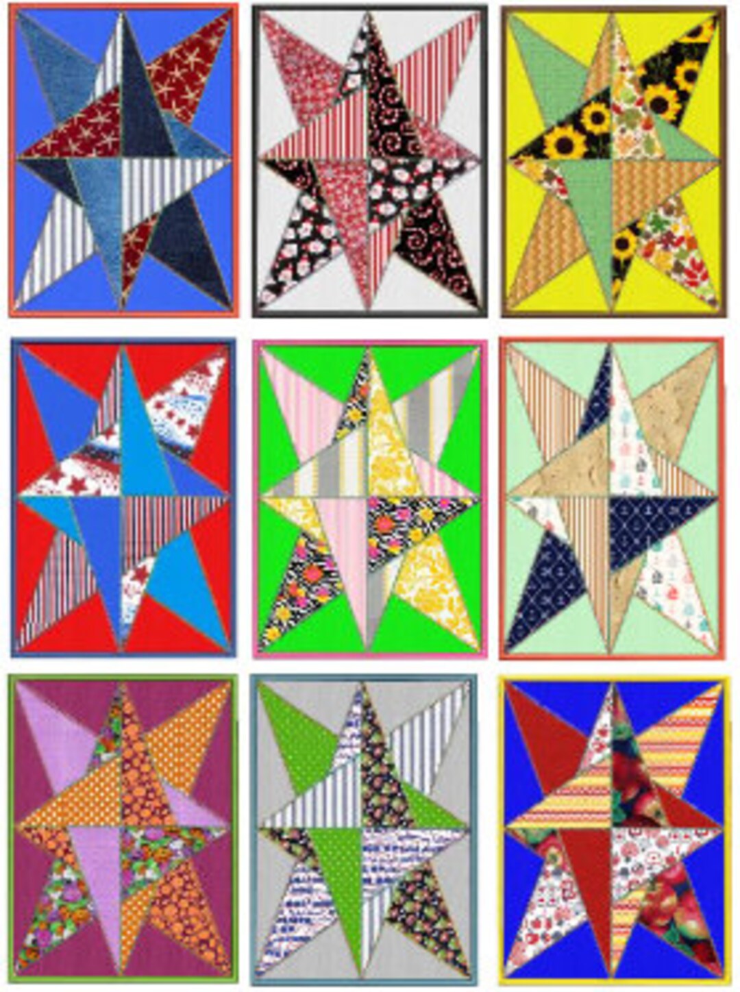 Quilt Block 1 Embroidery Applique Design,4 Sizes,8 Formats(dst,exp,jef ...