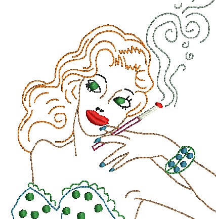 Pinup girl design 5 1 design filled 4 sizes8 | Etsy