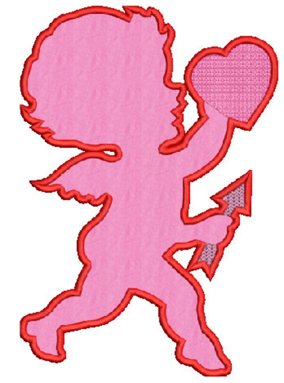 Cupid Design1 Valentine Machine Embroidery Applique Design4 | Etsy