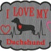 Dachshund Sign Machine Embroidery Applique,4 Sizes,8 Formats(dst,exp ...
