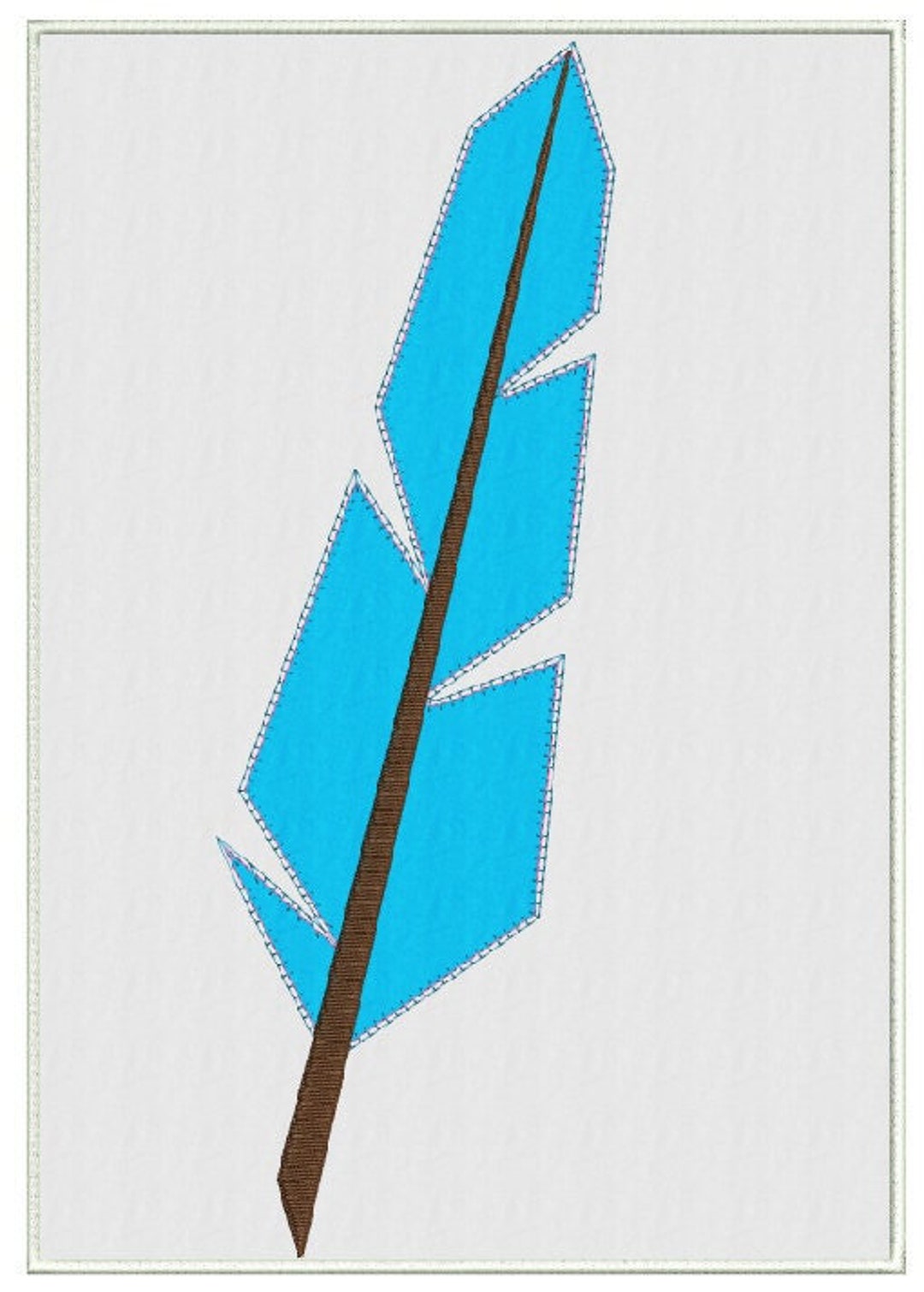 Indian Feather Applique Machine Embroidery Design,8 Formats(dst,exp,jef ...
