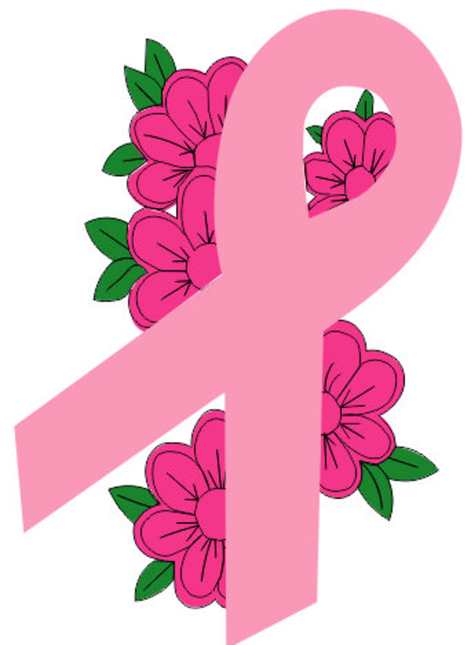 Cancer Ribbon Design Filled 4 Sizes 8 - Etsy