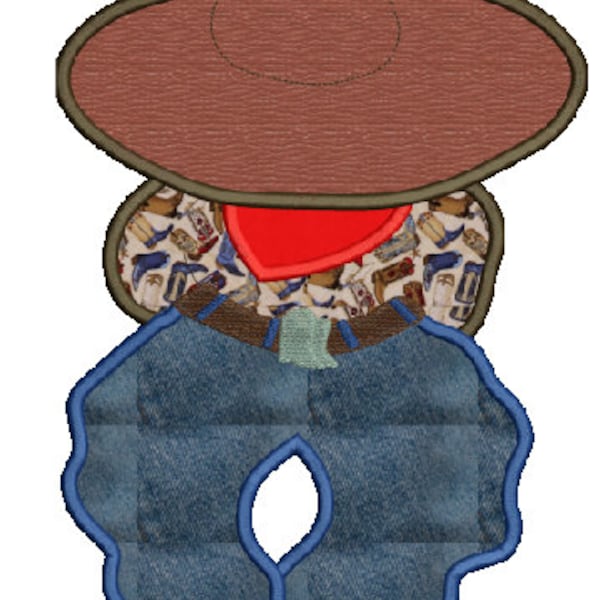 Cowboy Applique - Etsy