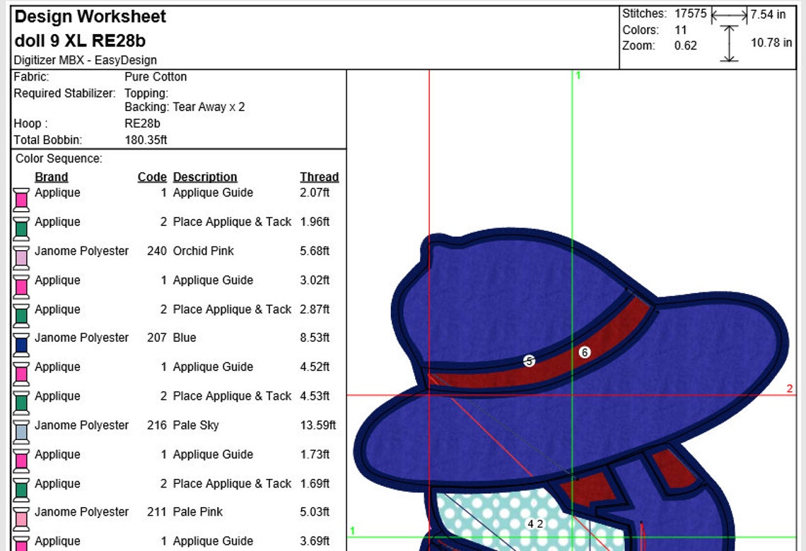 Design9 Sam Overall Bill Machine Embroidery Applique Design4 | Etsy