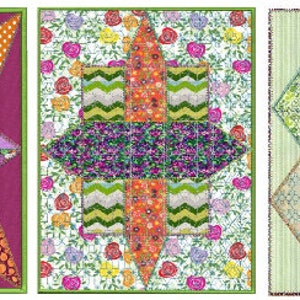 Design 6 Quilt Block Embroidery Applique Design, 4 Sizes, 8 Formats(dst ...