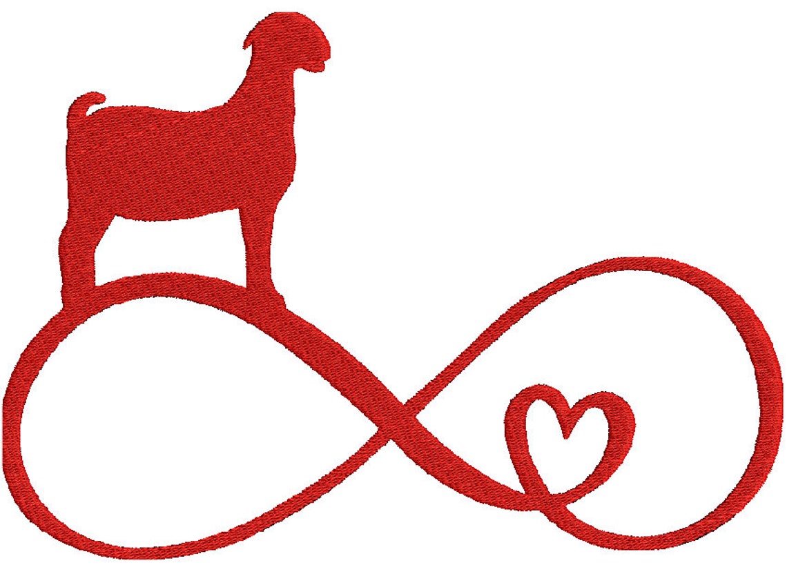 Goat Infinity Machine Embroidery,4 Sizes,8 Formats(dst,exp,jef,hus,pes ...