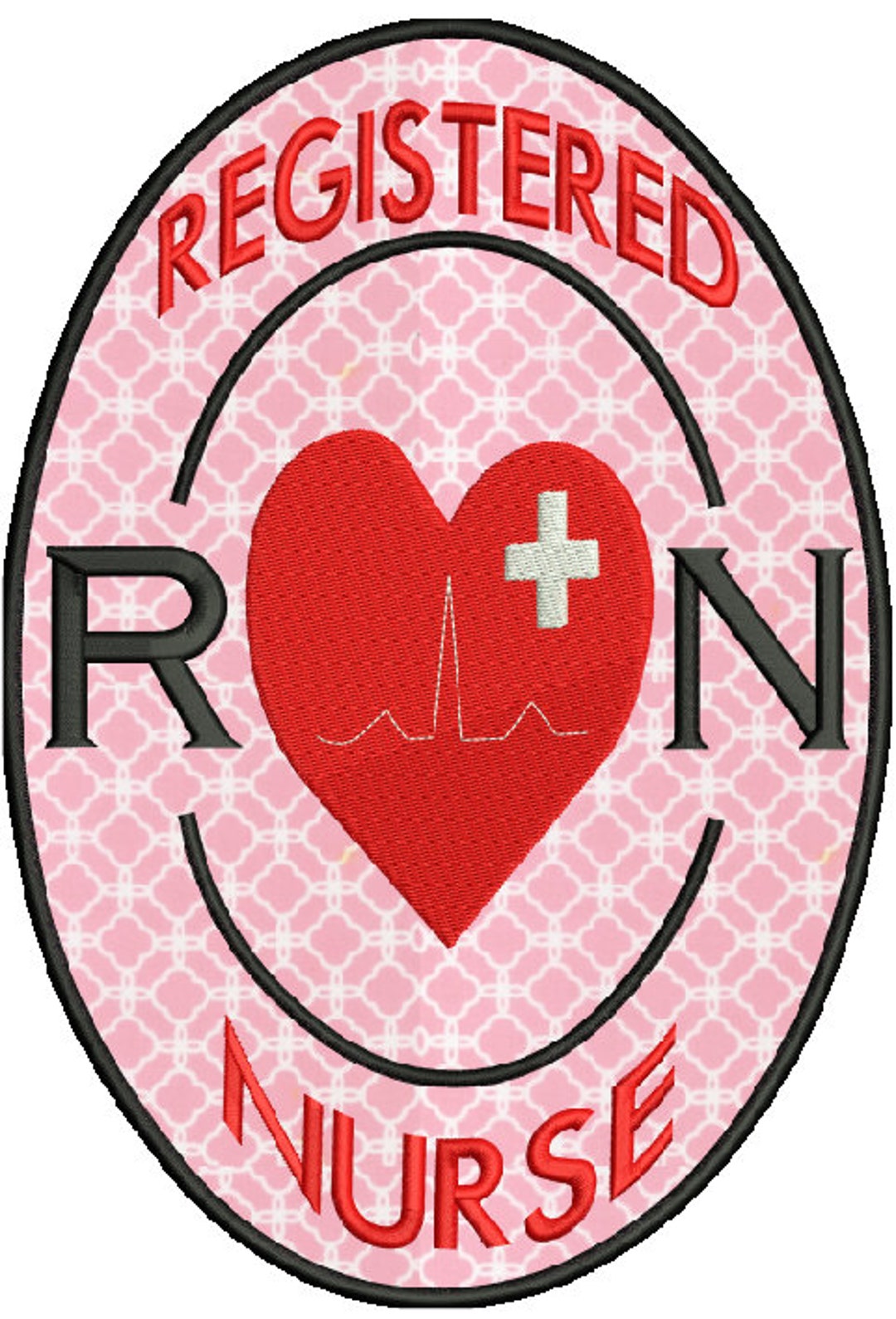 Nursing Heart RN Machine Embroidery Applique,4 Sizes,8 Formats(dst,exp ...