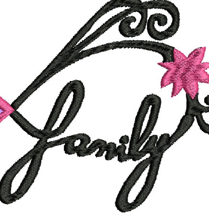 Infinity Family Applique Design 4 Sizes8 - Etsy