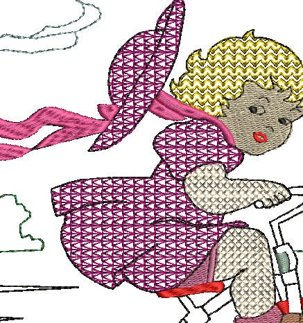 The Race Machine Embroidery Colorwork Design3 4 Sizes8 | Etsy