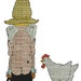 Potty Sam and Chicken Colorwork Machine Embroidery,8 Formatsdst,exp,jef ...