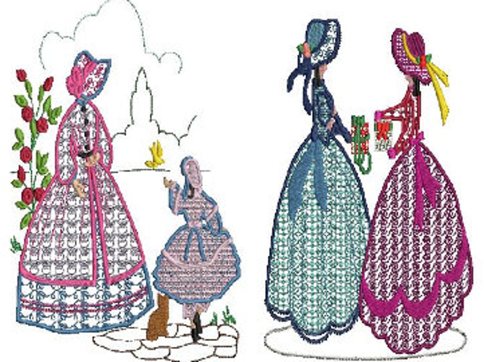 2 Designs Colorwork Machine Embroidery Set B3 Designs8 | Etsy