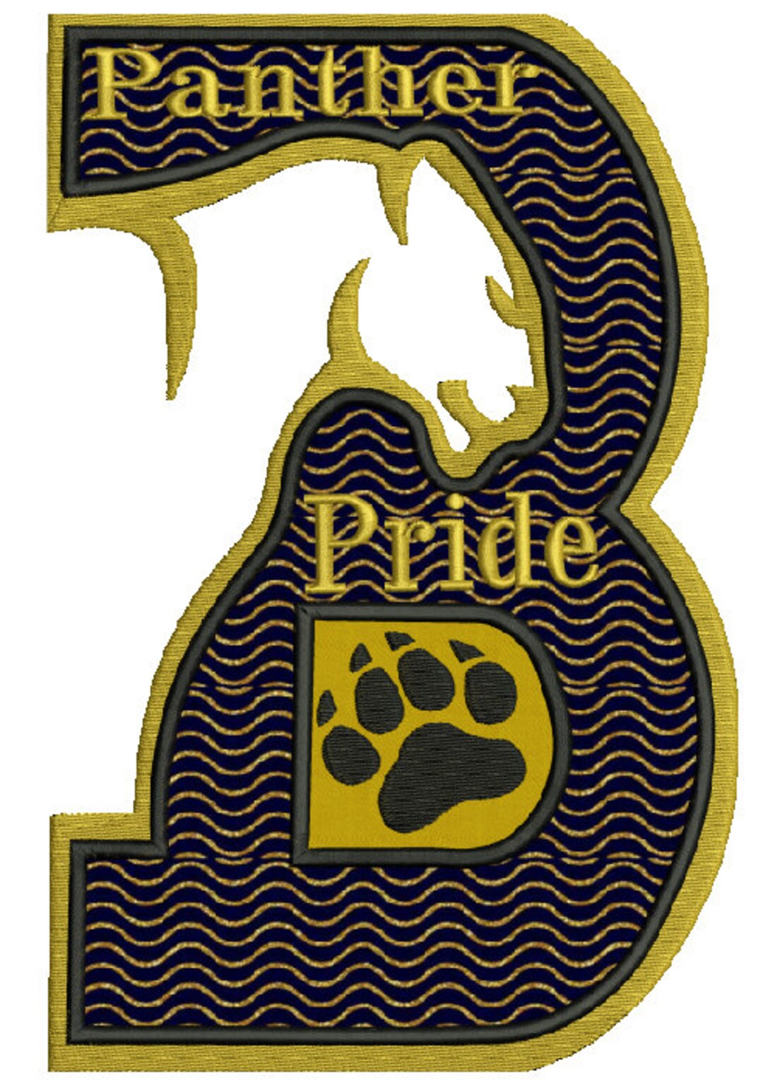 Panther Basketball Embroidery Applique Design,4 Sizes,8 Formats(dst,exp ...