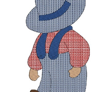 Overall Bill With Worm Colorwork Machine Embroidery,4 Sizes,8 Formats ...