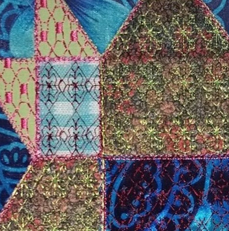 Design 8 Quilt Block Embroidery Applique Design, 4 Sizes, 8 Formats(dst ...