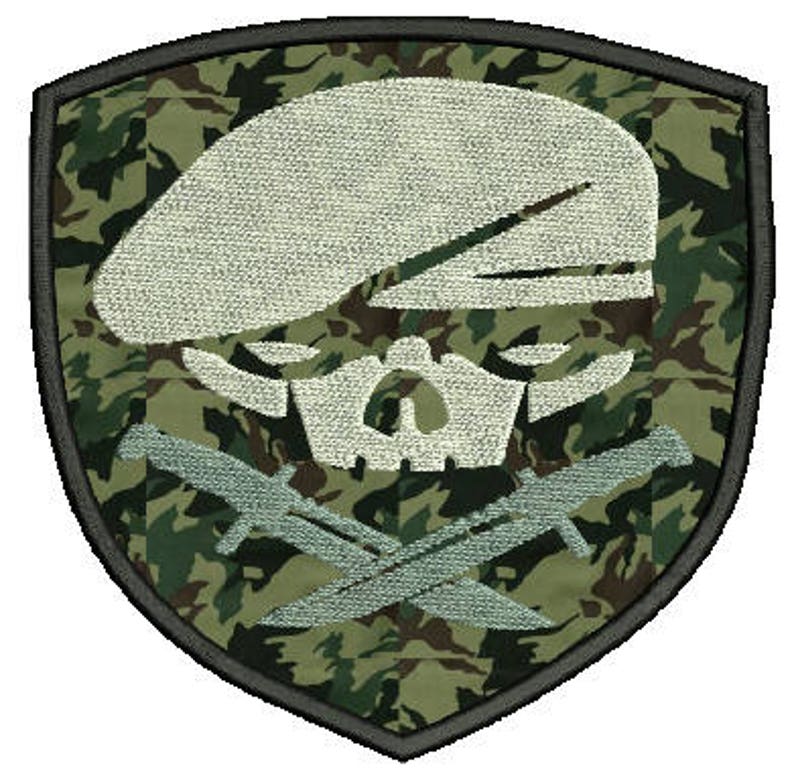 Skull Army Knife Patch Pattern Applique 6 Sizes 8 - Etsy