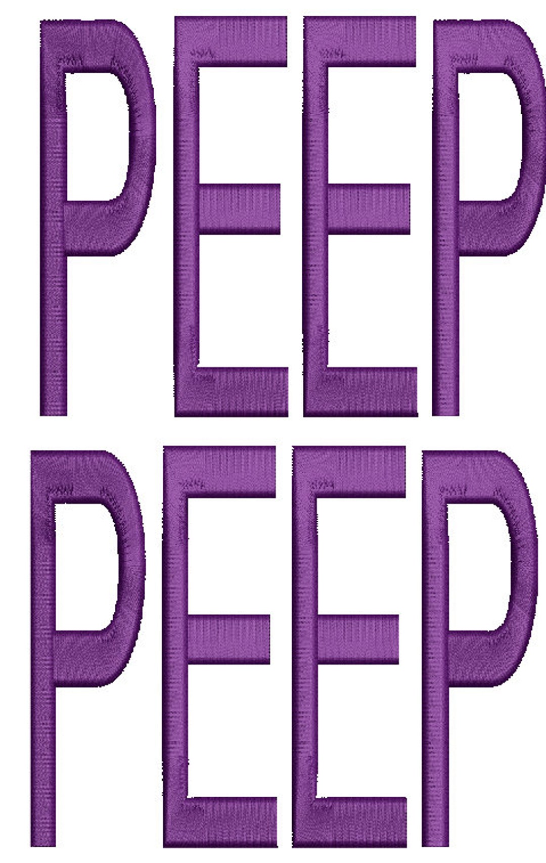 PEEP PEEP Machine Embroidery Design,4 Sizes,8 Formats(dst,exp,jef,hus ...