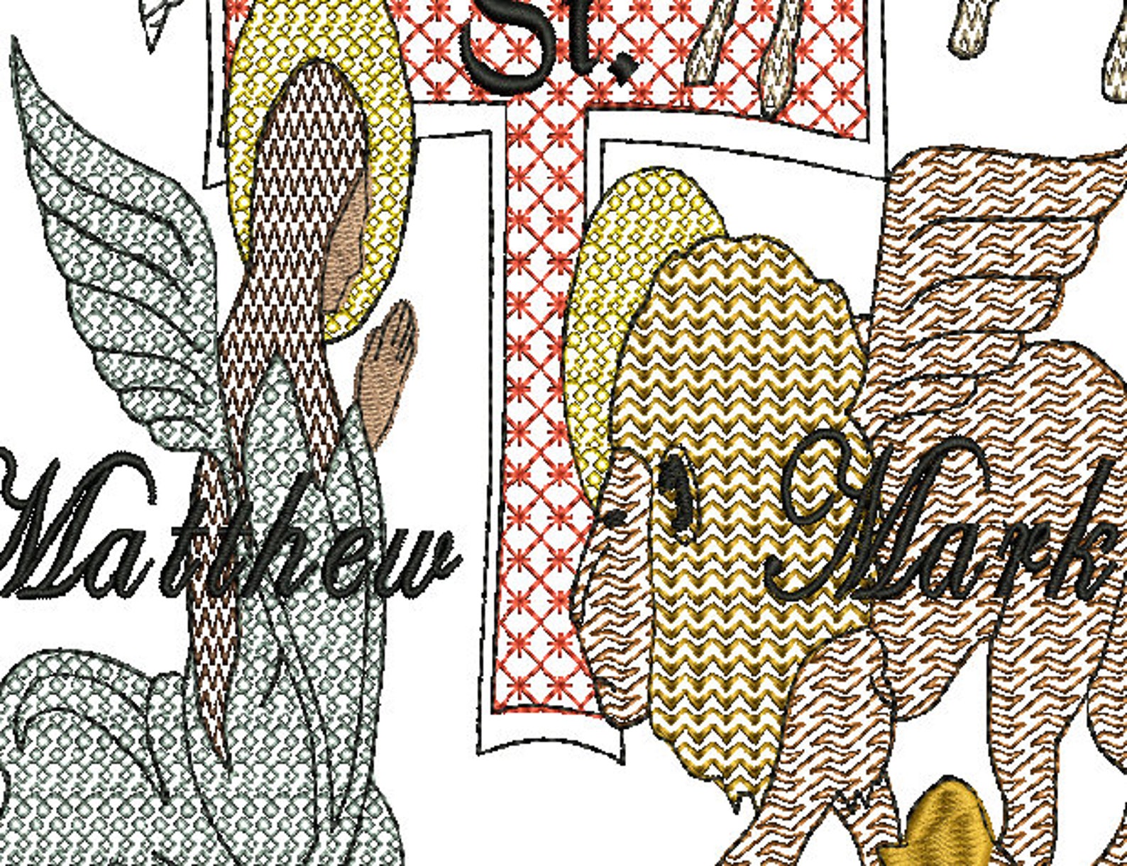 The 4 Gospels Bible Machine Embroidery Design4 Sizes8 - Etsy