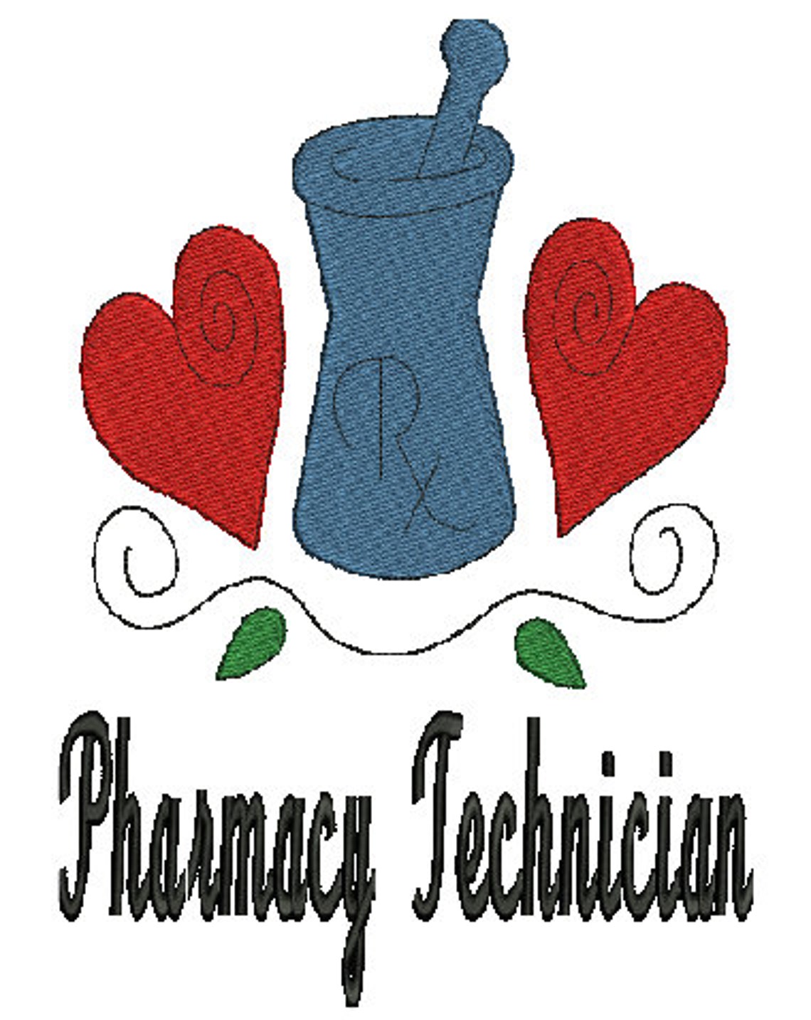 Pharmacy Technician Embroidery Design 1 Design 4 Sizes8 | Etsy