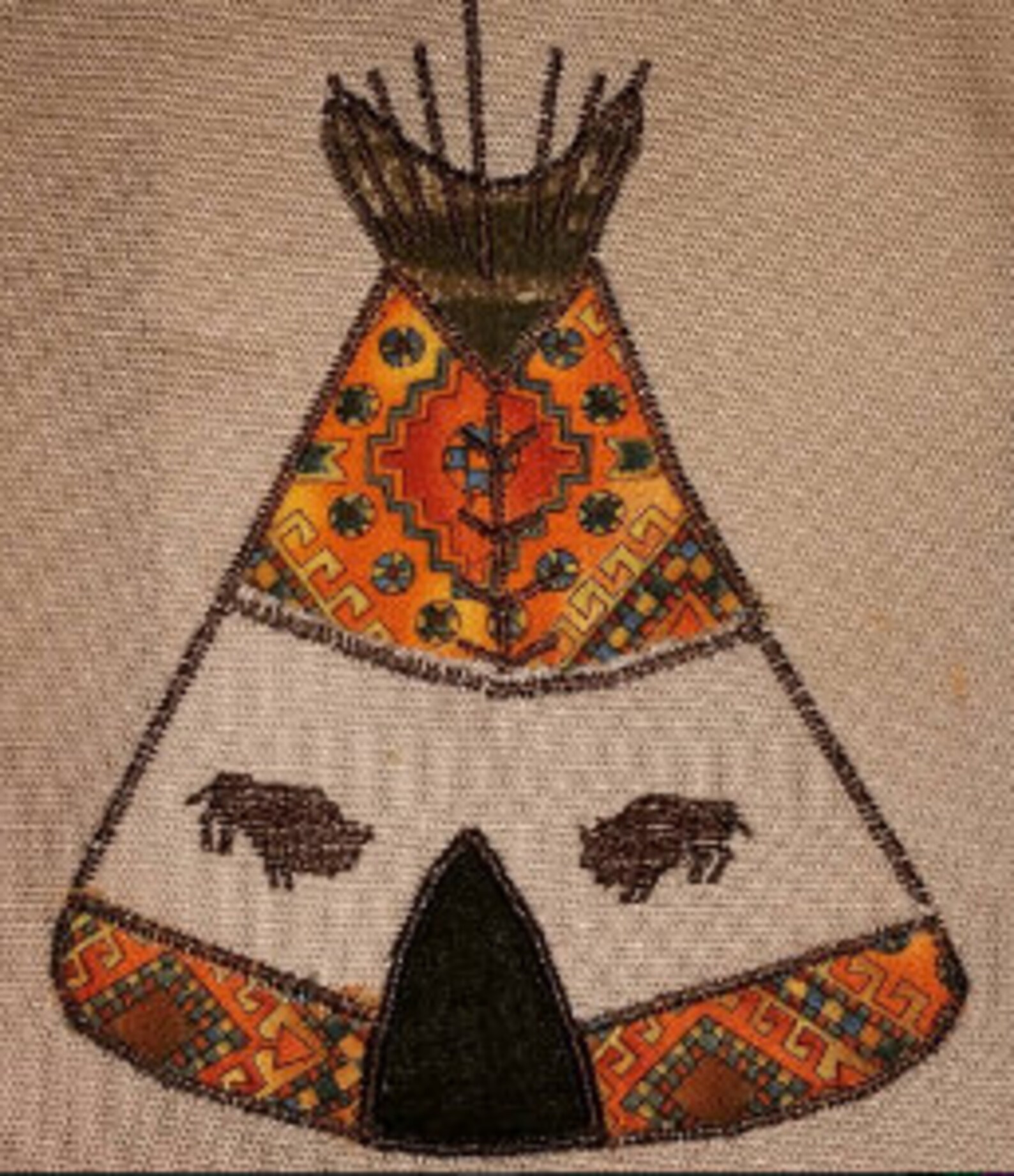 Indian Teepee Applique Machine Embroidery, 1 Design, 4 Sizes,8 Formats ...