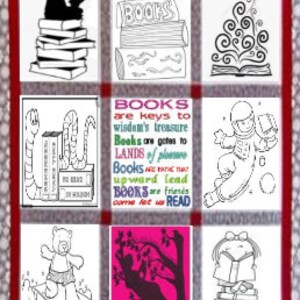 Reading BOOKS Colorwork Machine Embroidery,8 Formats(dst,exp,jef,hus ...
