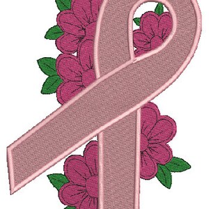 Cancer Ribbon Design Filled, 4 Sizes, 8 Formatspes,dst,exp,hus,jef, Vip ...
