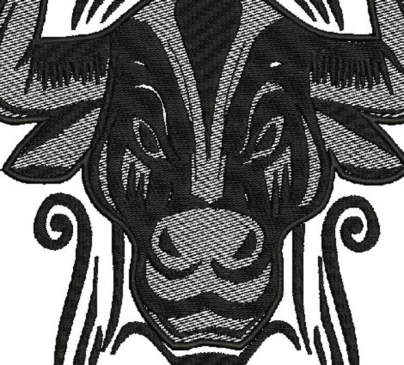 Bull Design 1 Embroidery Design 4 Sizes 8 | Etsy
