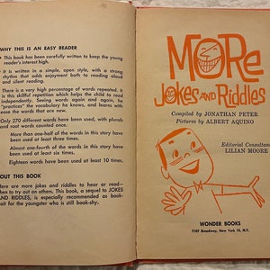 More Jokes and Riddles, Compiled by Jonathan Peter, Pictures by Albert ...