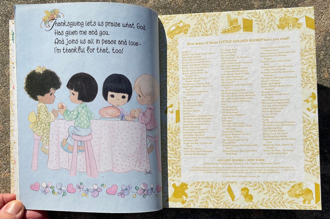 A Little Golden Book, Precious Moments, Let's Be Thankful, HB 1998 - Etsy